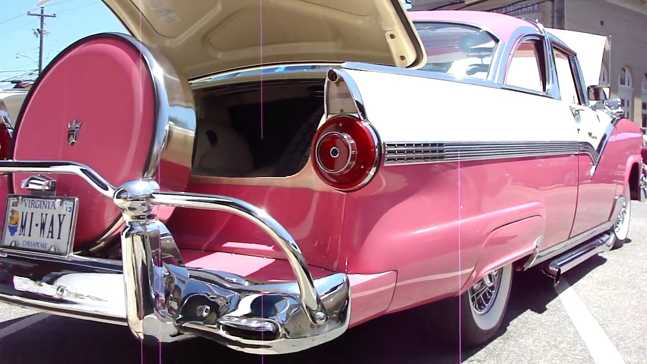 56 FORD CROWN VICTORIA WITH SUNLINER ROOF CONTINENTAL KIT..SKIRTS..LAKE PIPES..SWEET SEXY RIDE