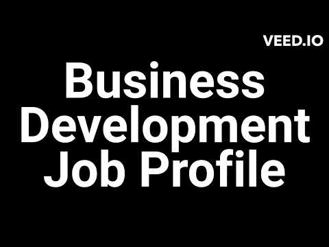 Business Development Job Profile