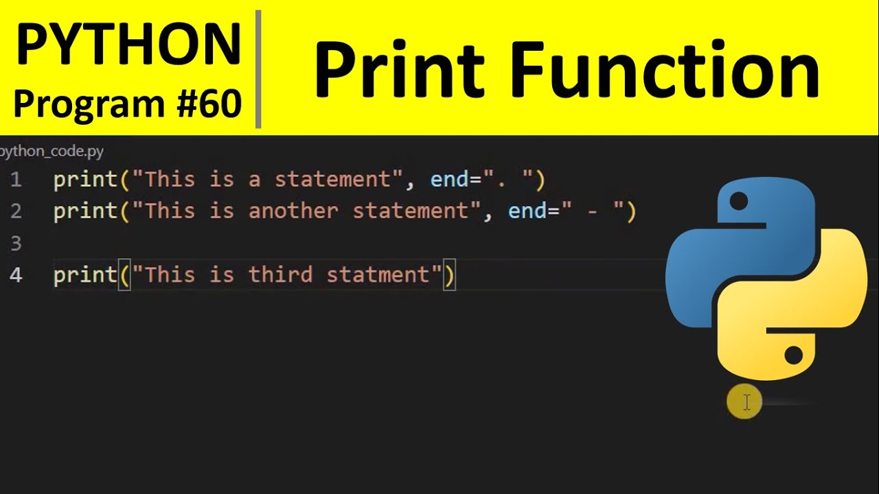 Python Program #60 - Print Output Without a Newline in Python