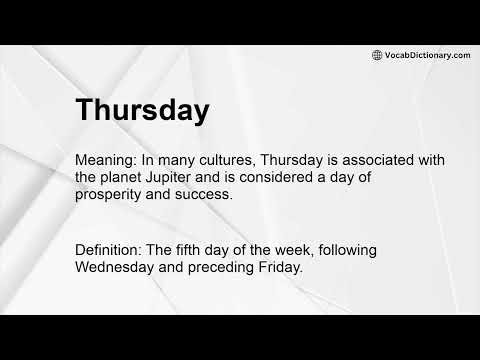 Thursday Meaning