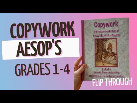 Aesop's Copywork for the Charlotte Mason Homeschool | Copywork Flip Through