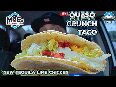 Moe's Southwest Grill® Queso Crunch Taco Review! 🧀🐔🌮 | NEW Tequila Lime Chicken | theendorsement