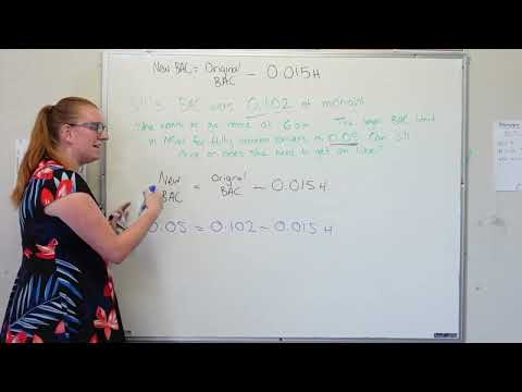 Calculating when BAC will be below legal limit