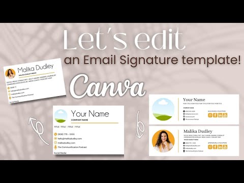 Let's edit this Email Signature template in Canva! *Tutorial*
