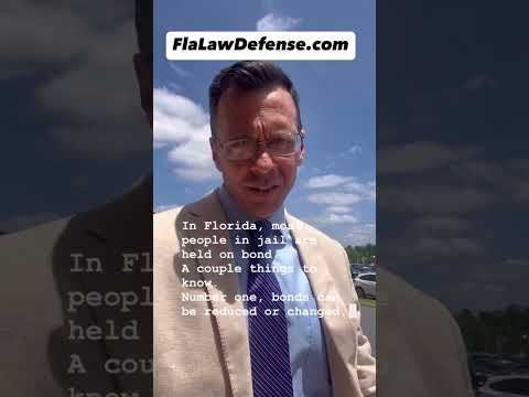 Florida Criminal Case - bail bonds. Most people in jail are held on bond