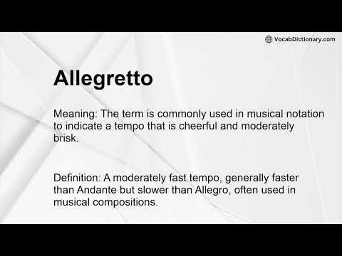Allegretto Meaning