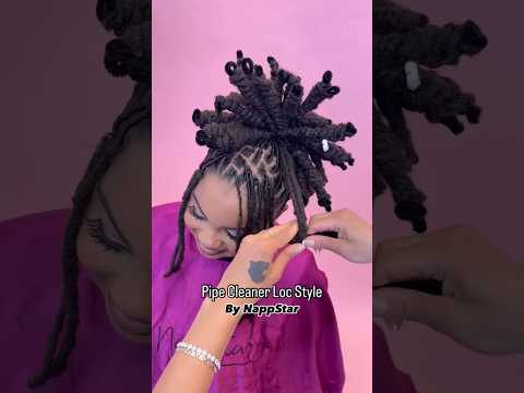 Stylish yet elegant Pipe Cleaner Loc Style by NappStar.😍 Book appointment at NappStar.com#locs