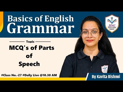 Basics of English Grammar | Topic- MCQ's of Parts of Speech | Class No-27 | #27 | By Kavita ma'am