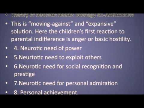 Karen Horney: Theory on Nuerotic Needs