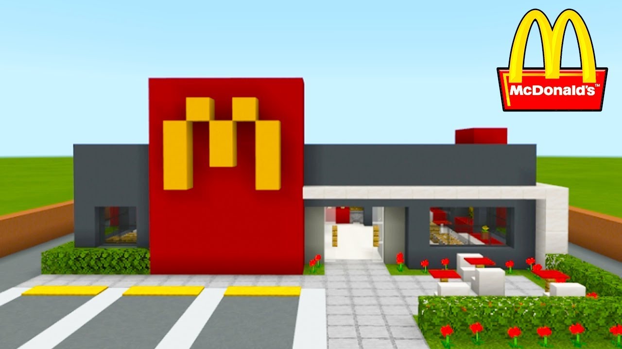 Minecraft Tutorial: How To Make A Modern McDonalds (Restaurant) 