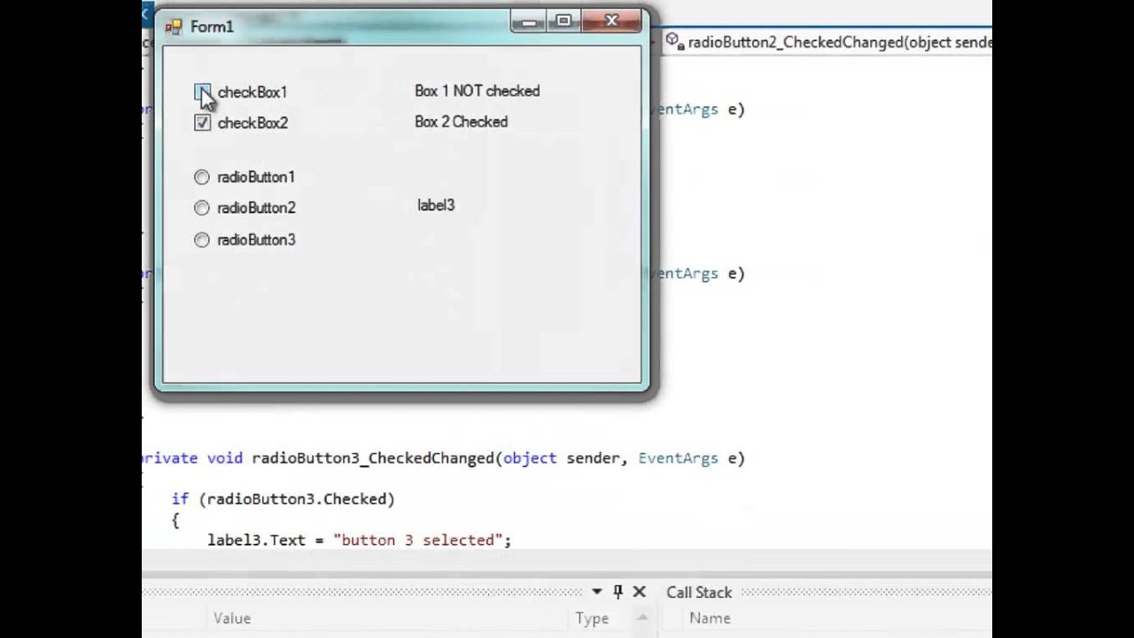 CIS 3048 - Unit 7 - radioButton