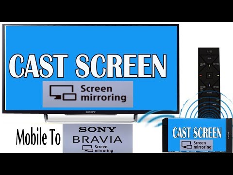 sony bravia screen mirroring with mobile.