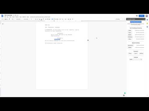 Screenplay Formatting