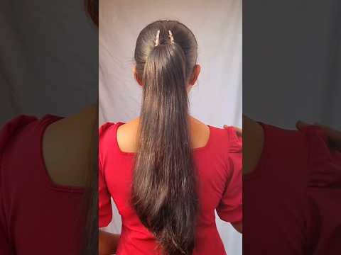 try this high ponytail hairstyle hack with claw clip♥️/#hairstyle #hair #hairtutorial #shorts #hacks