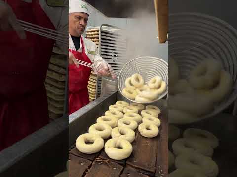 Chewy, Slightly Crusty, Super Tasty Bagels | #shorts