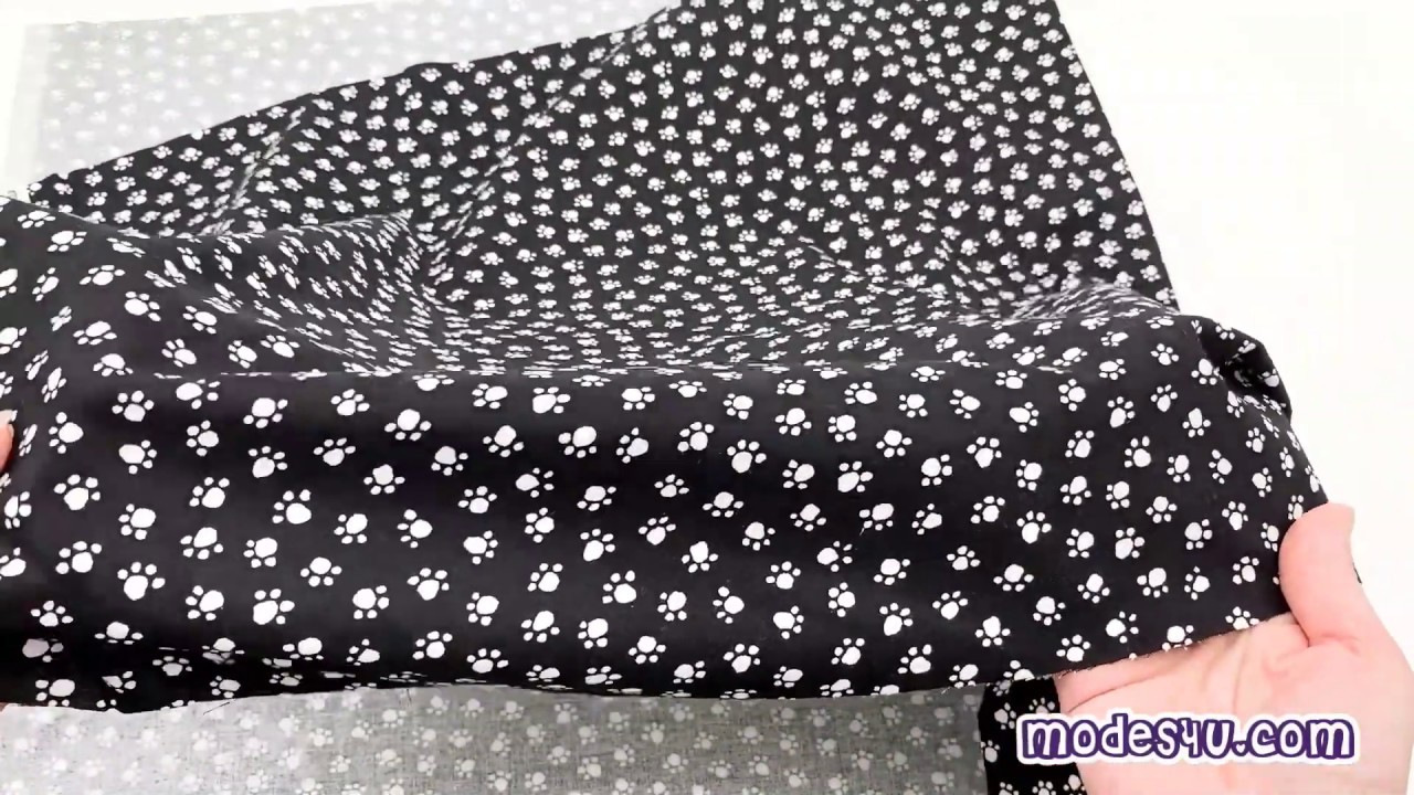 black dog paw fabric 'Paw Prints' by Michael Miller