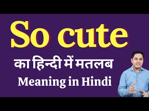 So cute meaning in Hindi | So cute ka kya matlab hota hai | daily use English words