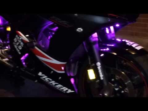 XK Glow LED Kit 2 million color on R6 YZF motorcycle installation areas 10 piece strip R6S