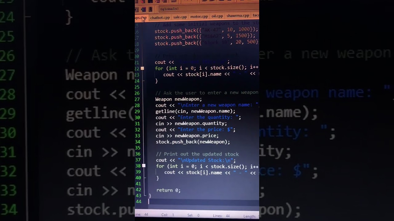 weapons c++#coders #codelife #codemasters #codinglife #codingninja #coderstokyo #code #coders #cpp