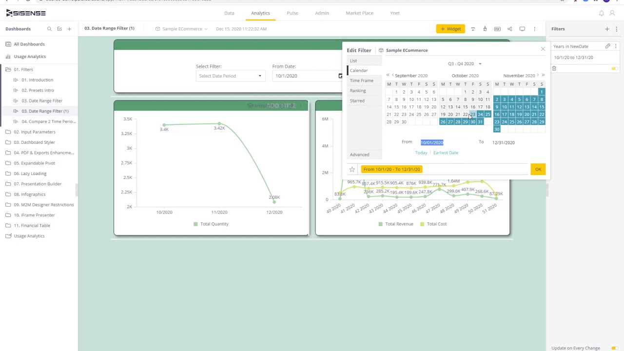 Sisense Add On: Date Range Filter by Paldi Solutions