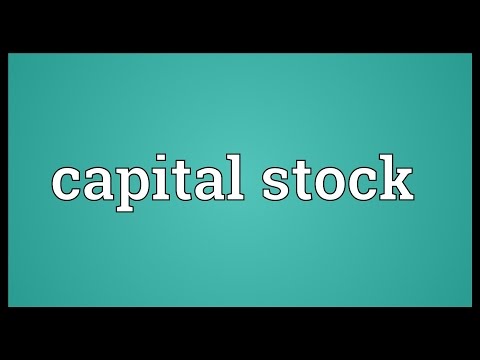 Capital stock Meaning