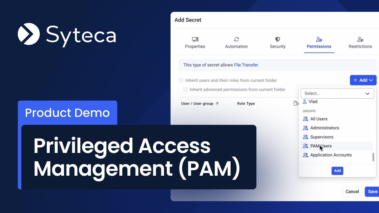 Syteca PAM Demo | Privileged Access Management Made Simple