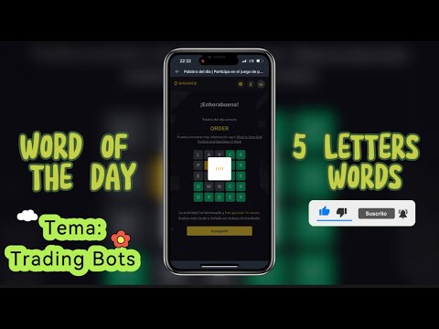 WORD OF THE DAY I BINANCE ANSWER NEW 5 Letter Words / Tema: Trading Bots