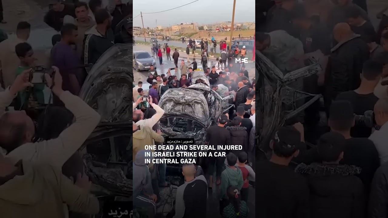 One dead and several injured in Israeli strike on a car in central Gaza
