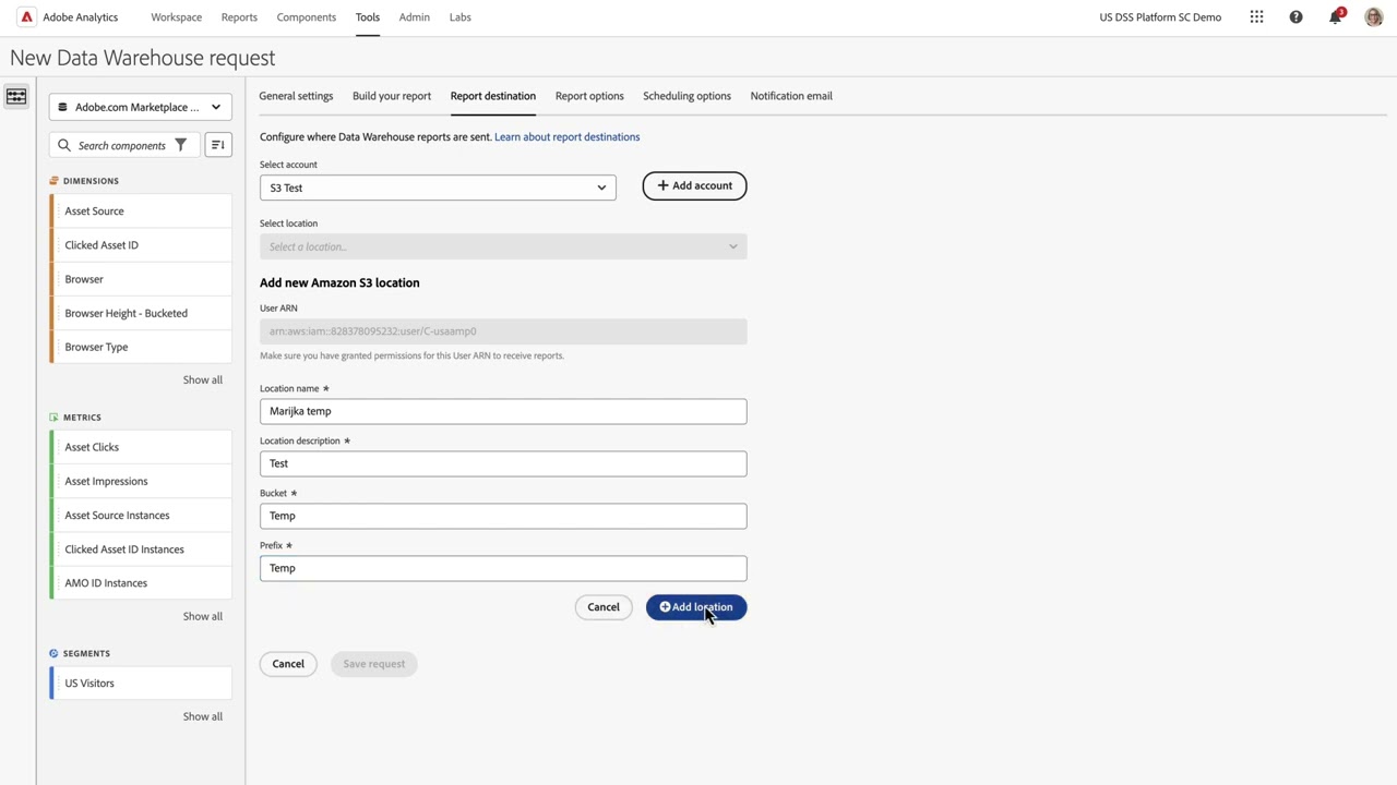 Data Warehouse Export