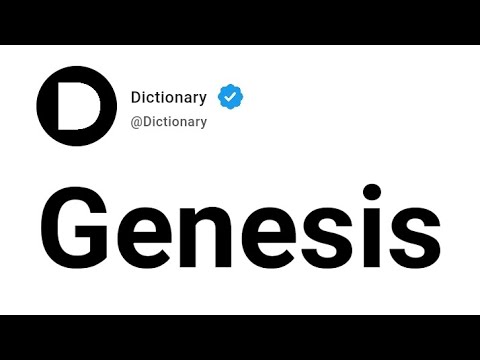 Genesis Meaning In English