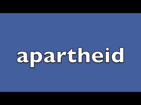 How to pronounce Apartheid in the UK