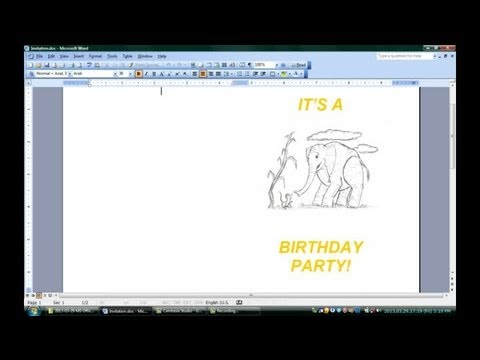 How to Make Folded Invitations With Microsoft Word : Microsoft Office Software