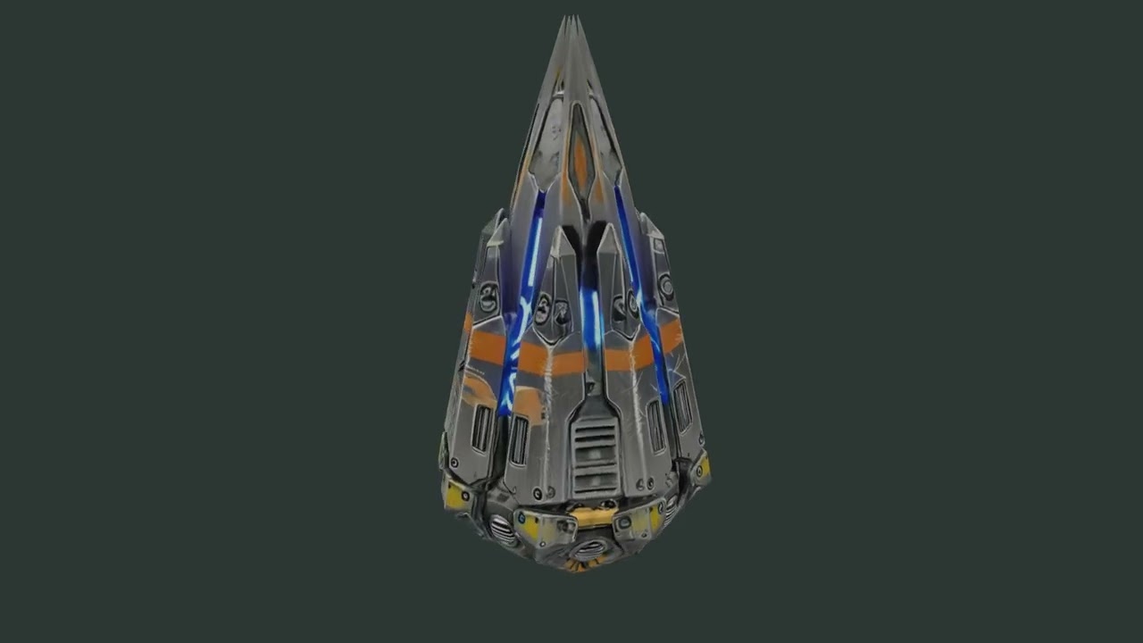 futuristic spaceship 3d model