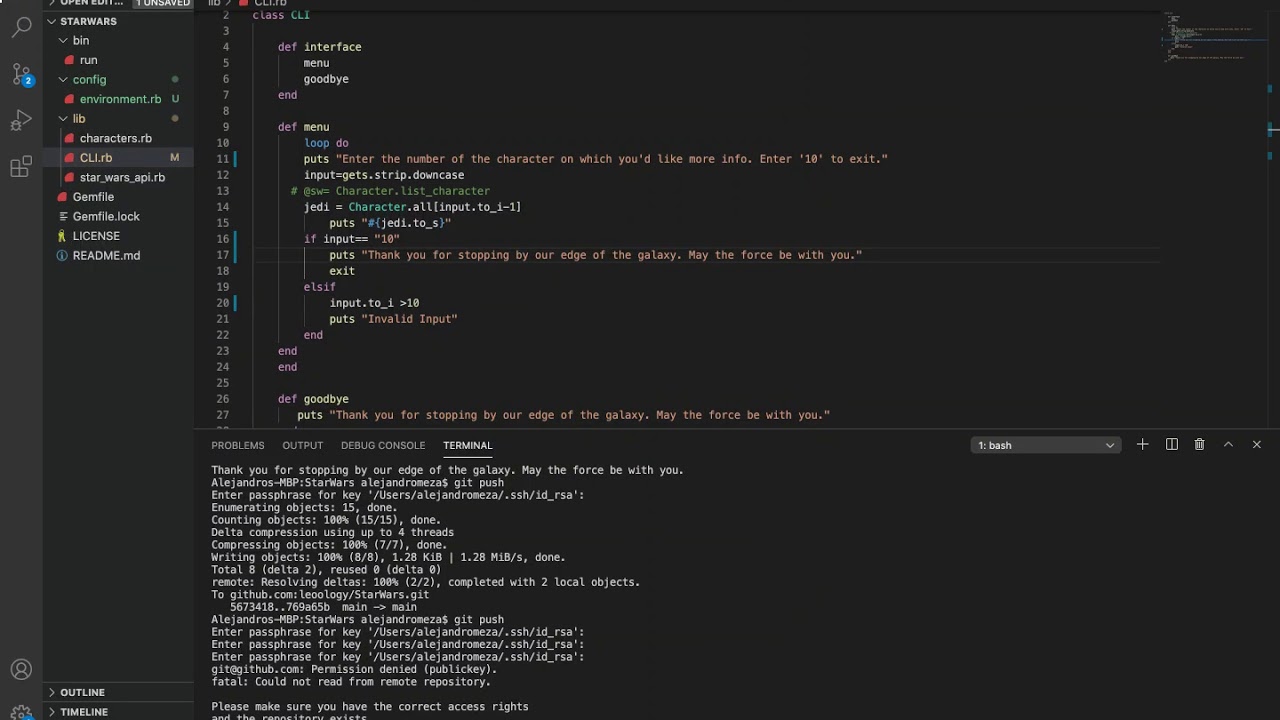 Star Wars API Coding Project