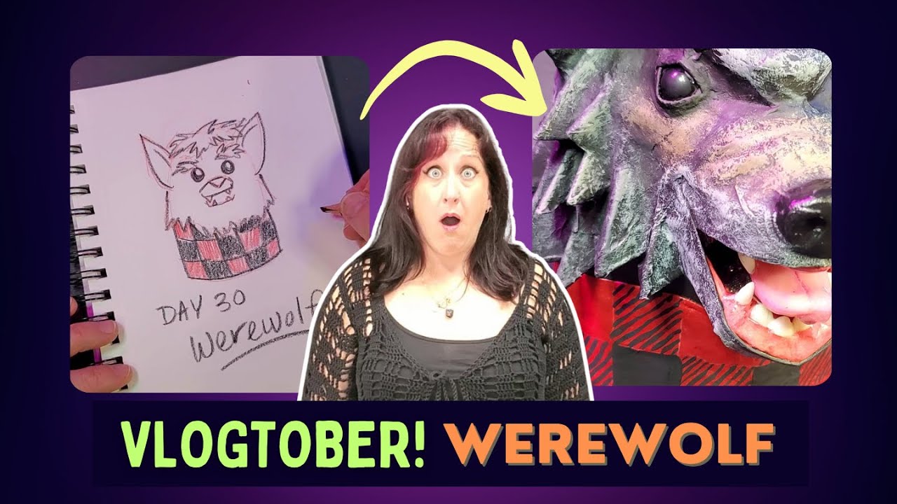 31 Monsters - How to Make a Paper Mache Werewolf - Vlogtober Day 30
