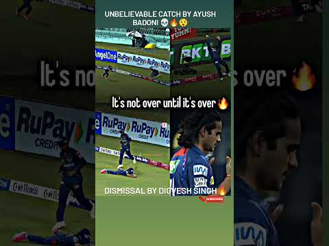 Stunning catch by Ayush Badoni and Ravi Bishnoi๐ฏ๐ฅ #cricket #shorts #ipl