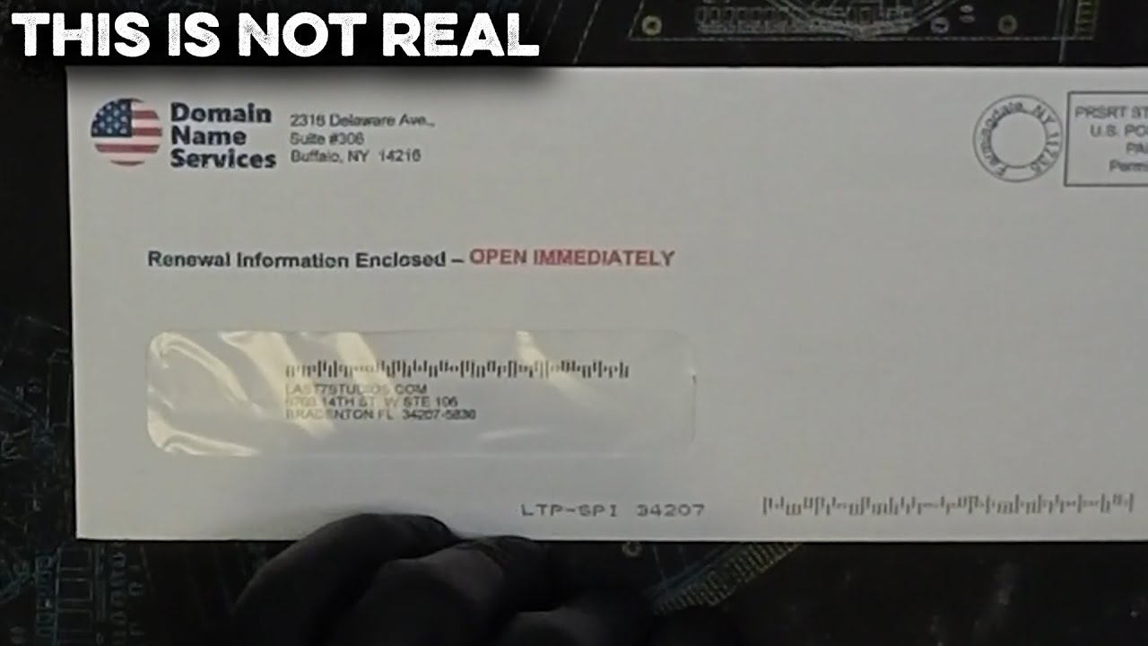 Is This Letter From Domain Name Services a Scam? #181