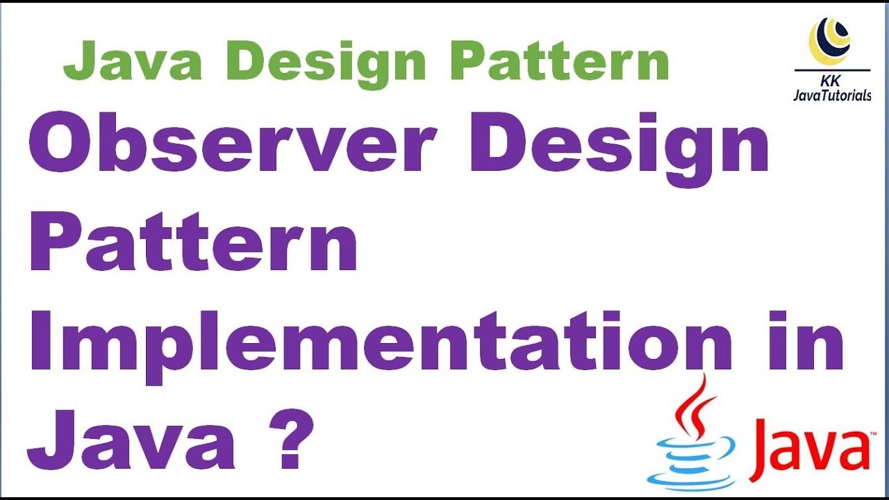 Observer Design Pattern Implementation in Java || Design pattern interview question