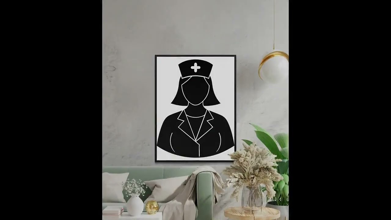 Nurse Silhouette, Nurse SVG, Healthcare Worker Silhouette, Medical Clipart, Digital Cut File