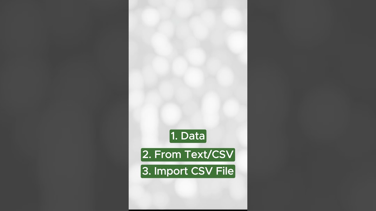 How To Import Data From CSV To Excel? #viral #excel #howto
