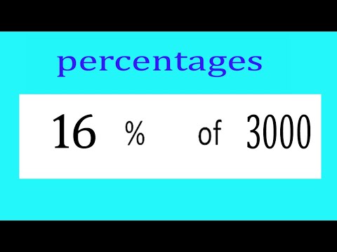Percentages 16 Percentage(%) of 3000