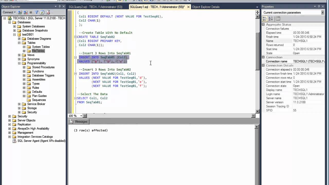 SQL Server 2012 - Sequence Object