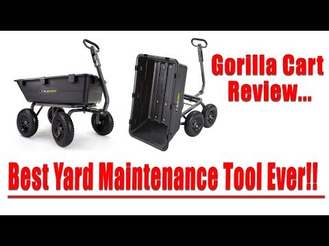 Best Yard Maintenance Tool!! Gorilla Cart GOR6PS Review...