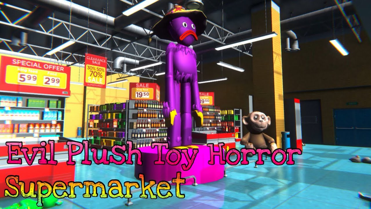 Evil Plush Toy Horror Supermarket [Full Walkthrough]