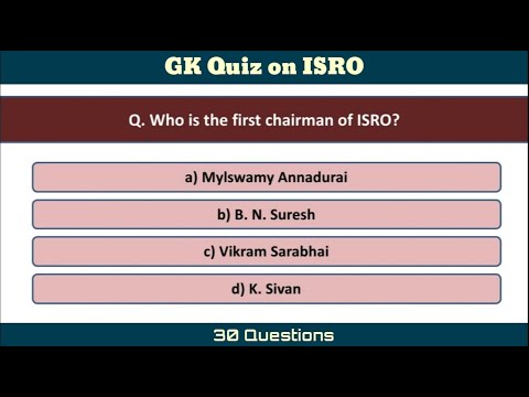 GK Quiz on ISRO | Quiz in English | ISRO Quiz