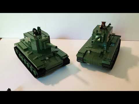 Cobi Lego KV 2 Tank vs Quan Guan KV 2 knockoff