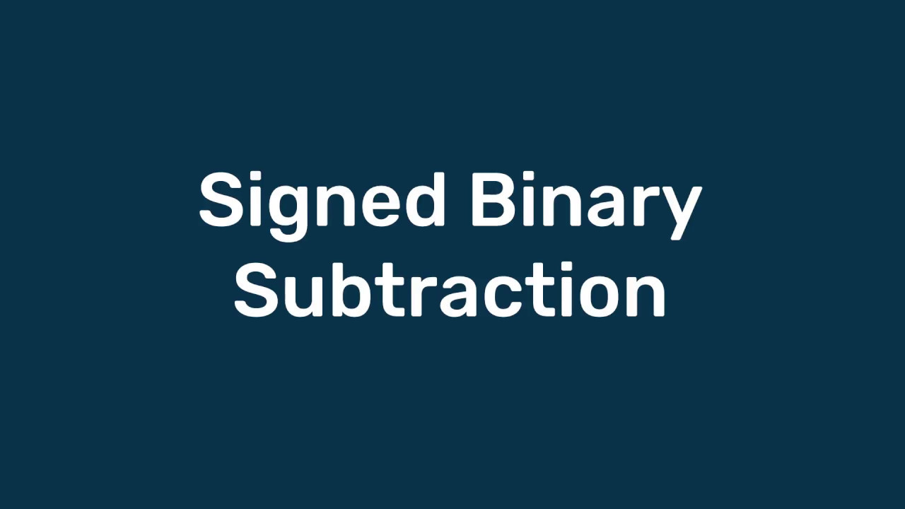 A-Level Comp Sci - Binary Subtraction