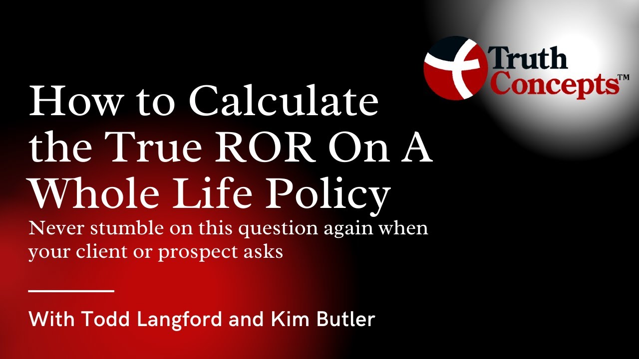 How to Calculate the ROR on a Whole Life Policy