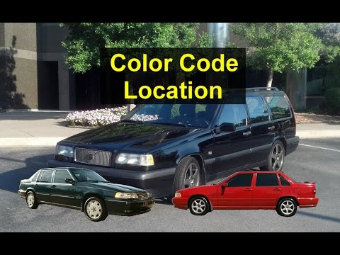 How to find the color code for your car paint and interior, Volvo 850, S80, S70, XC70, etc.