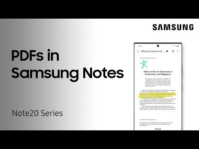 How to write on PDF in Samsung Notes on the Galaxy Note 20 - PhoneArena